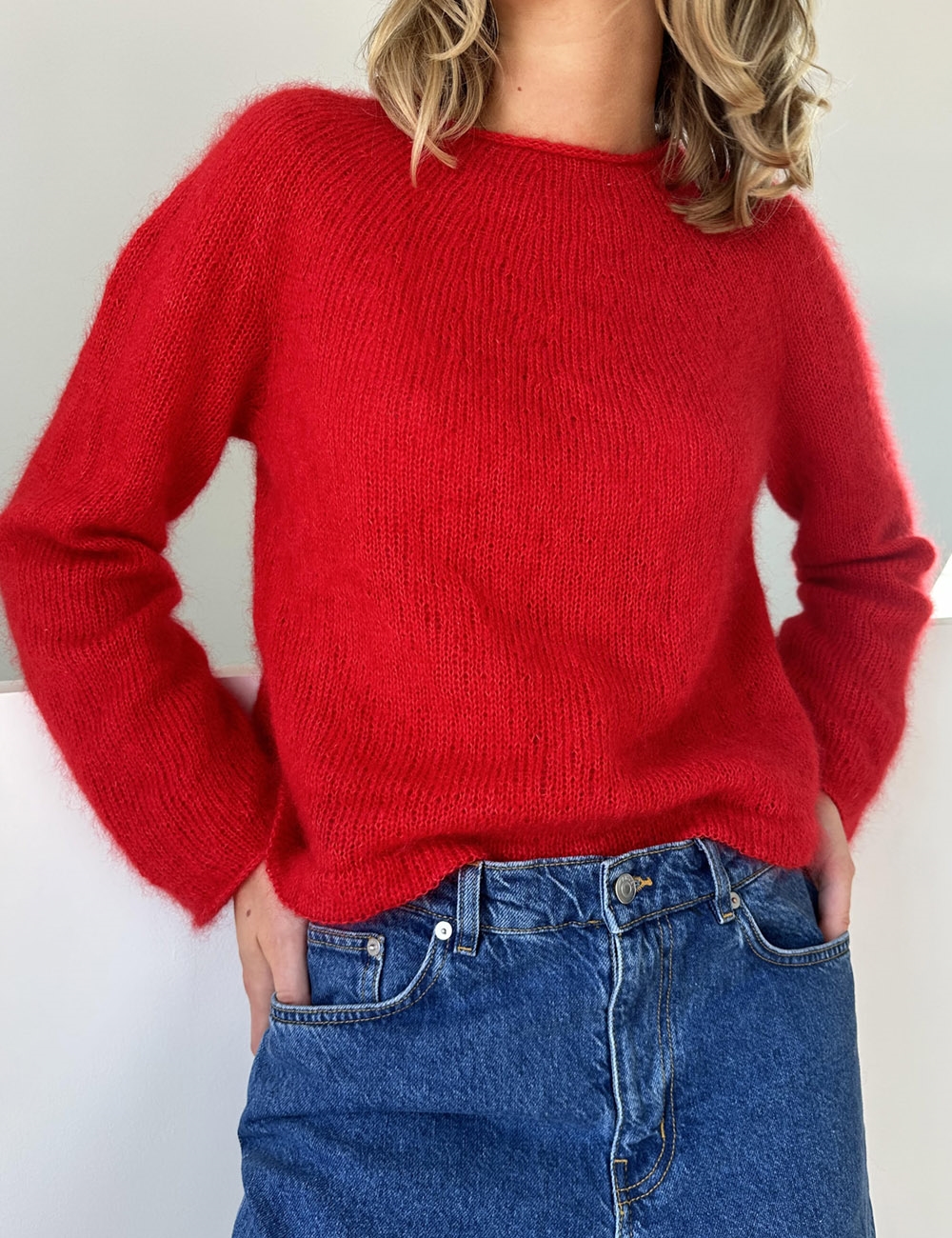 Plain Yoke Blouse knitting pattern (english) - leknit